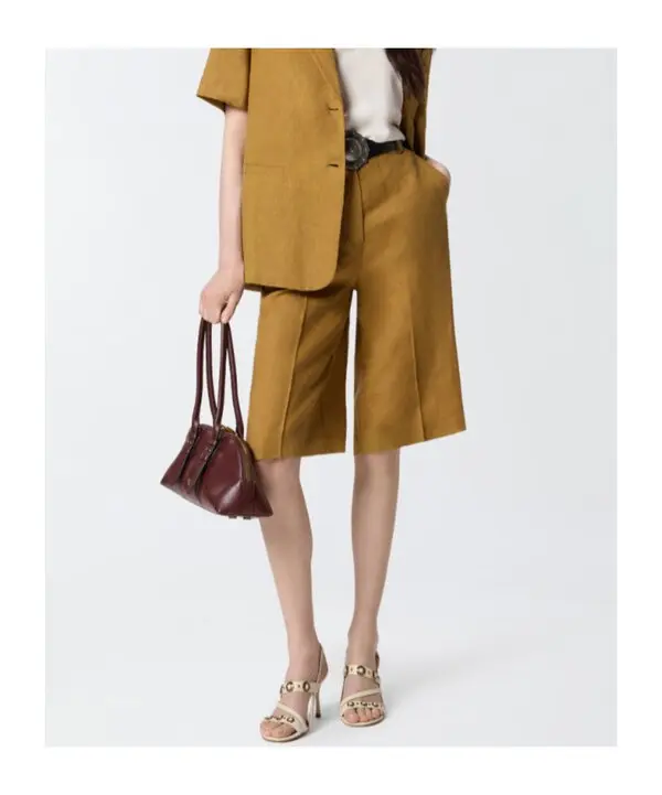 Pinko Tailored Bermuda Shorts - Oranges