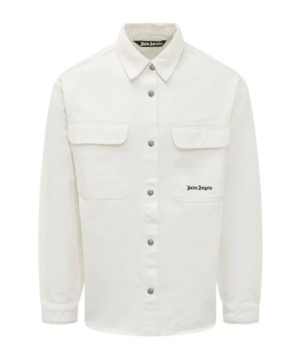 Palm Angels Classic Logo Loose Denim Shirt