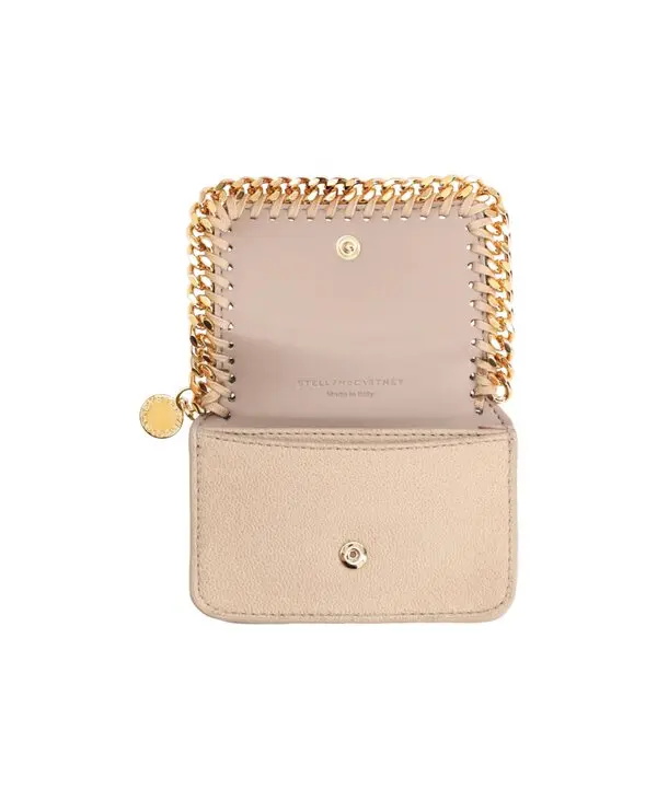 Stella McCartney Logo Engraved Chain Detailed Wallet