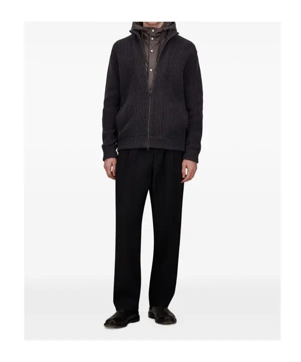 Herno Hooded Knit Top - Light Gray