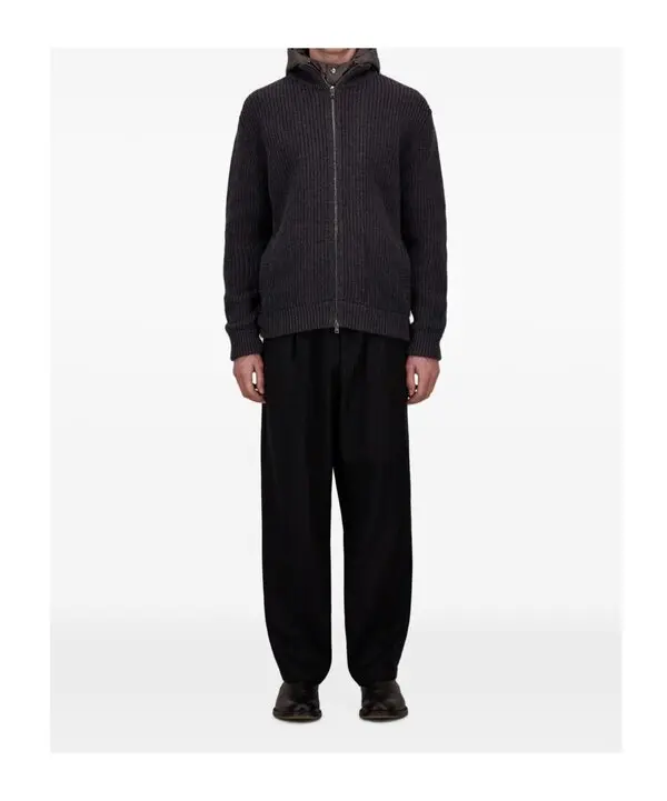 Herno Hooded Knit Top - Light Gray
