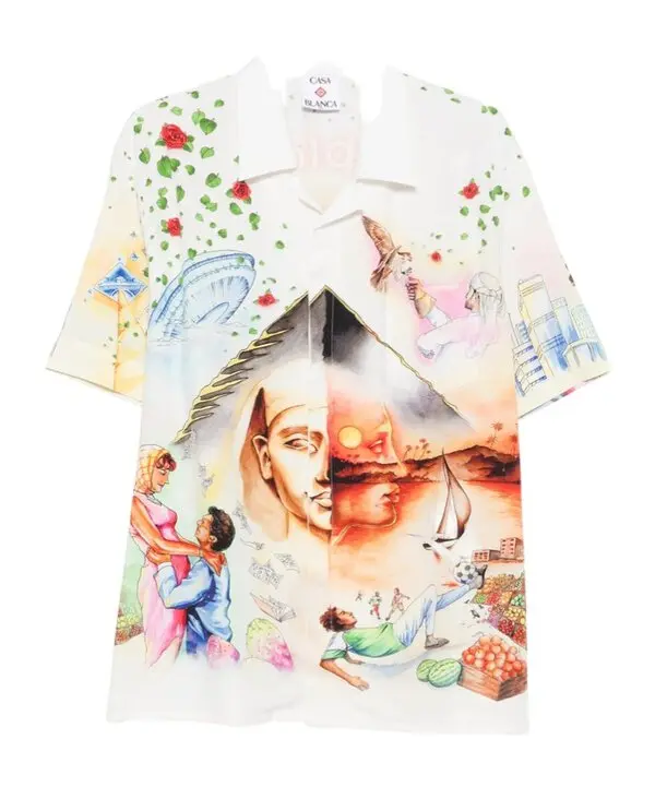 Casablanca Graphic Print Short Sleeve Shirt - No