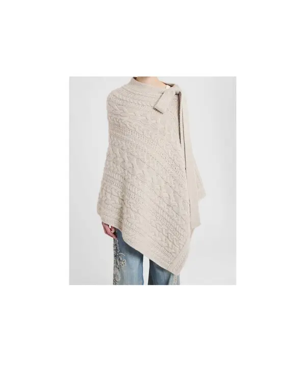 Ermanno Scervino Cable Knit Cape