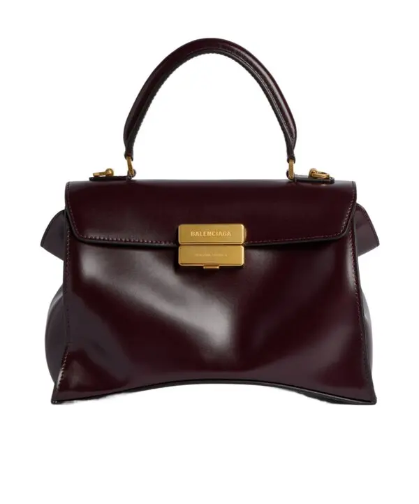 Balenciaga Hourglass Avenue Top Handle Bag Small - Raisin