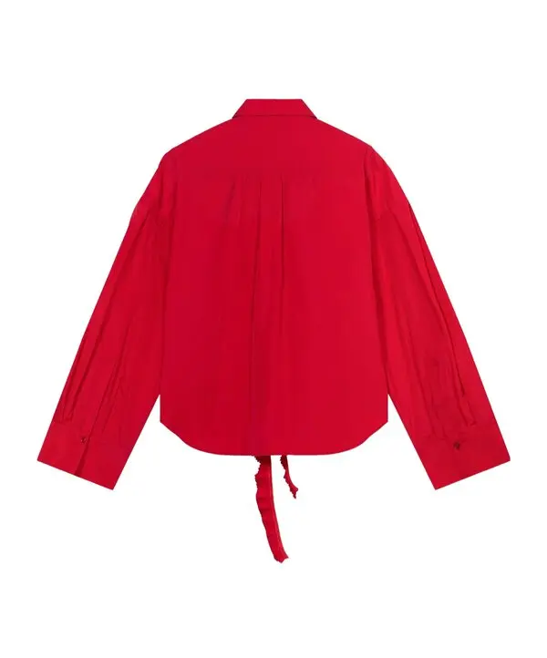 Blumarine Taffeta Shirt With 3d Roses