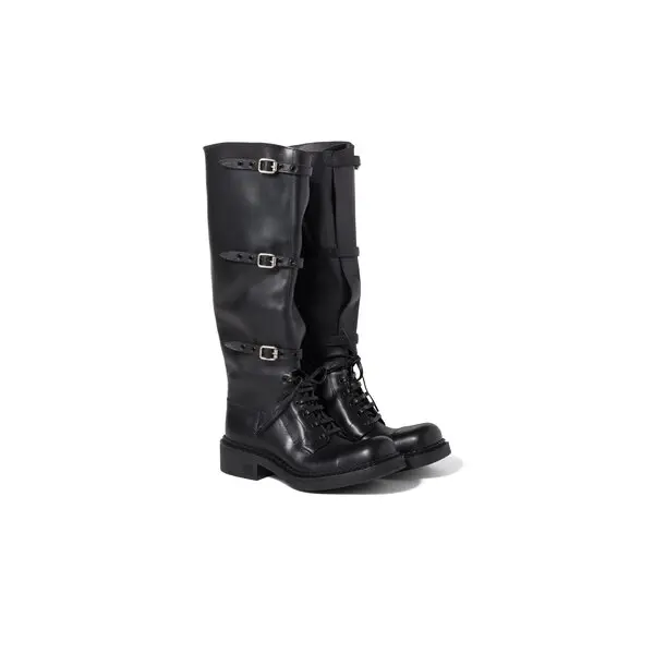 Miu Miu Leather Boots - Black