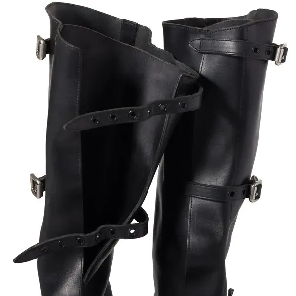 Miu Miu Leather Boots - Black