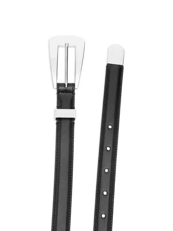 Khaite Small Lucca Silver-tone Buckle Belt