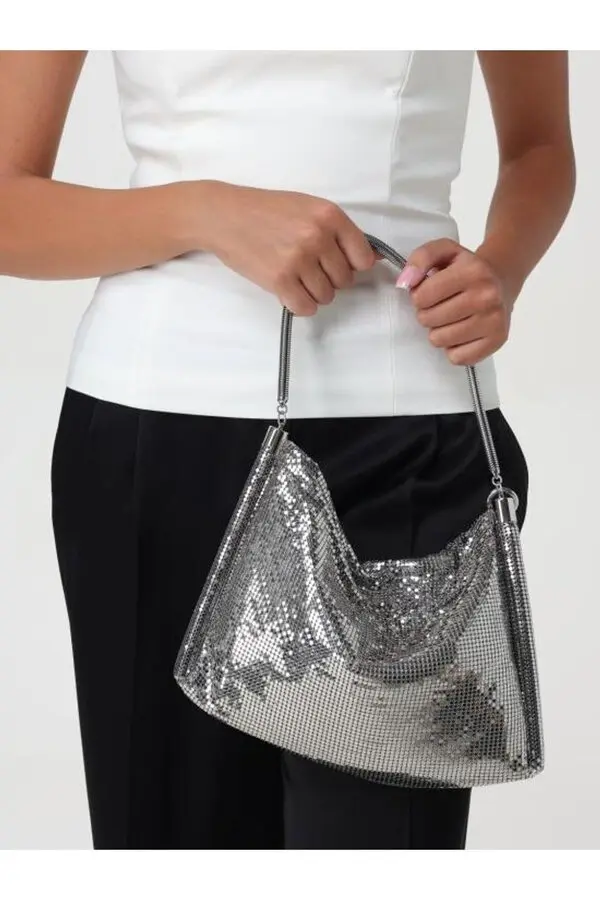 Rabanne Sequined Shoulder Bag - Grey