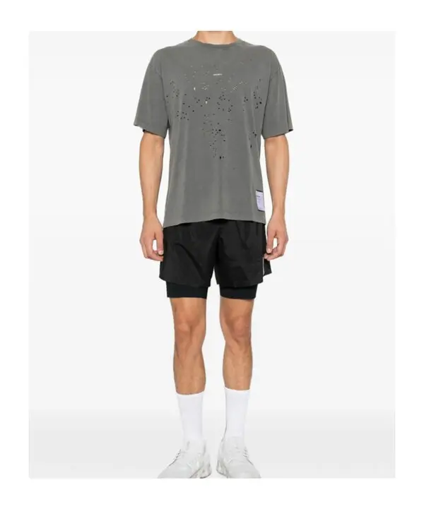 Satisfy Layered Logo-print Shorts