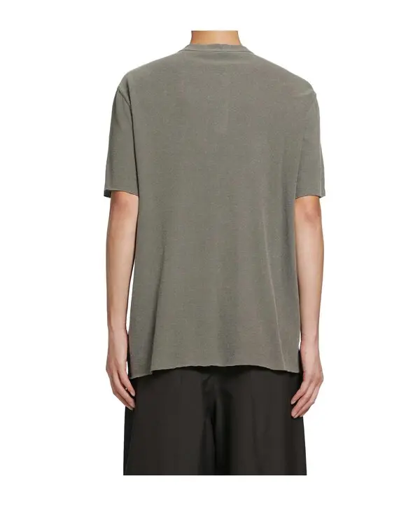 JAMES PERSE Henley-neck Short-sleeve T-shirt