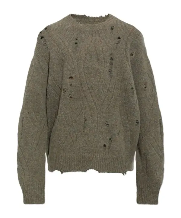 ALLSAINTS Niko Distressed Knitted Sweater