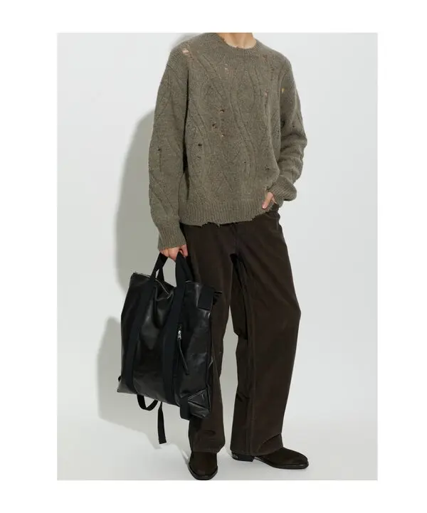 ALLSAINTS Niko Distressed Knitted Sweater