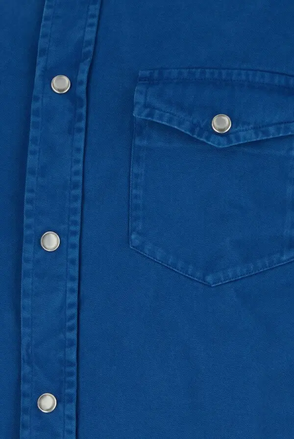 TOM FORD Long-sleeved Button-down Western Shirt - Blue