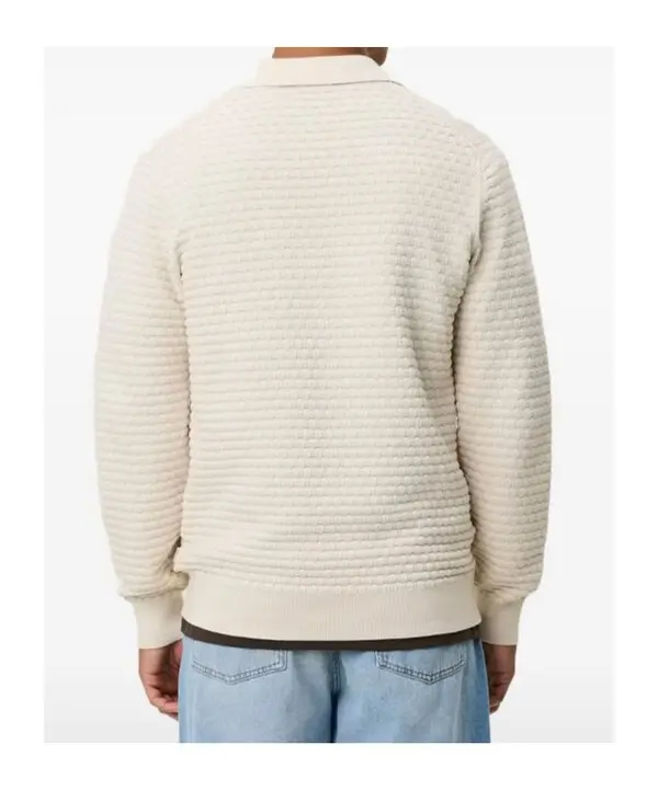 LES DEUX Long-sleeve Polo Shirt - Light Ivory