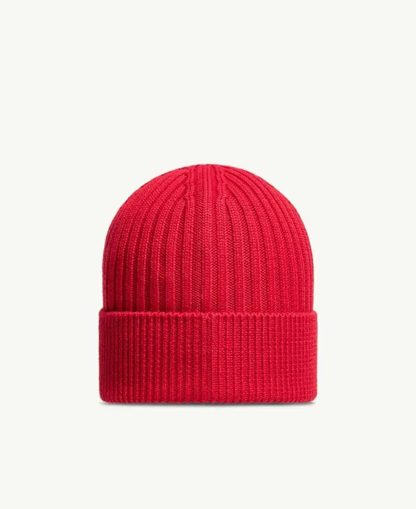 Moncler Rib Knit Logo Patch Beanie