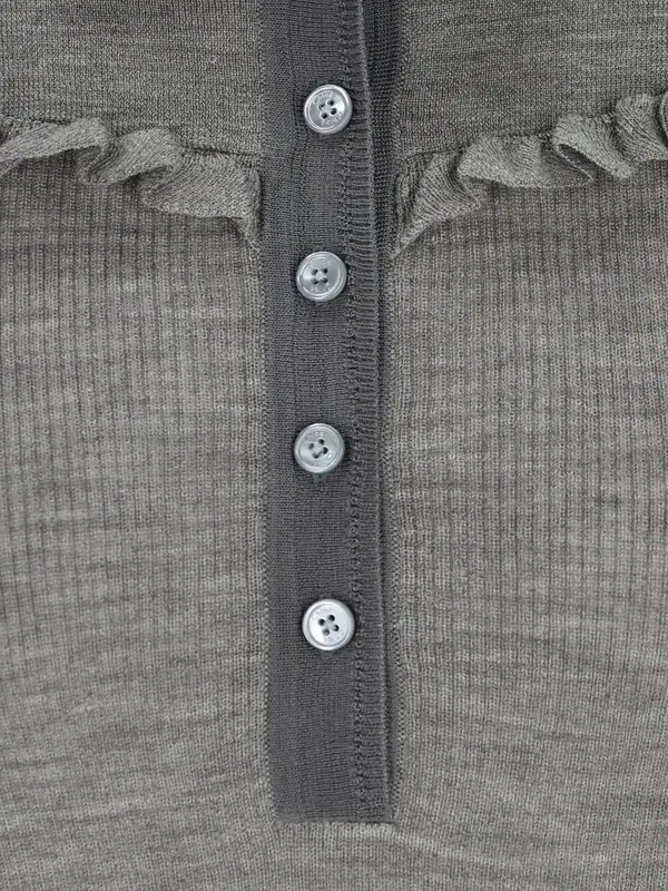 Chloé Fitted Knit Henley Shirt