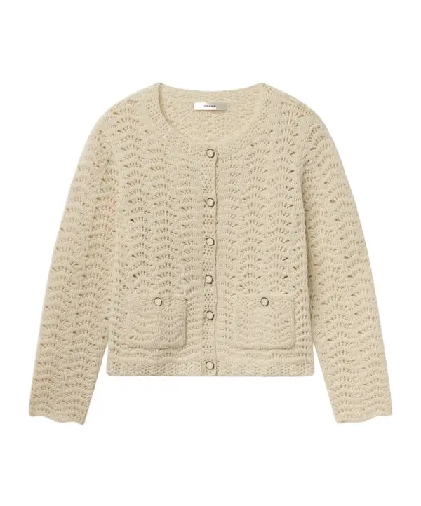 FRAME Herringbone Knit Cardigan - Bsct