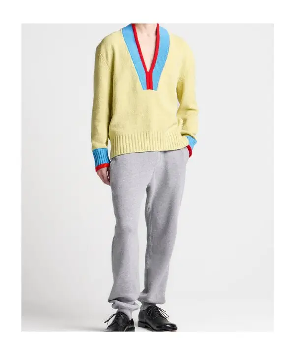 J.W.ANDERSON Contrast Trim Jumper In Maize