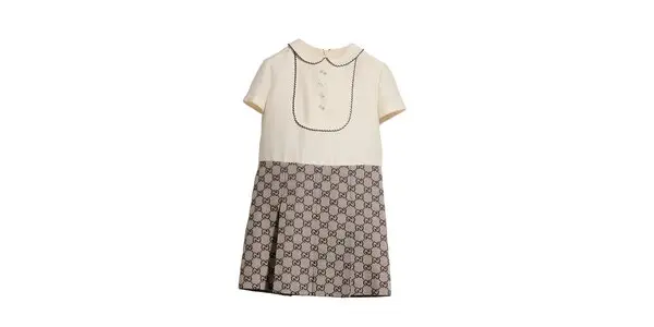 Gucci Gg Supreme Peter Pan Collar Dress