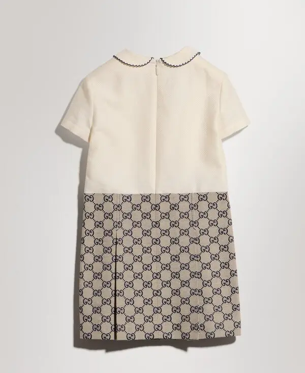 Gucci Gg Supreme Peter Pan Collar Dress