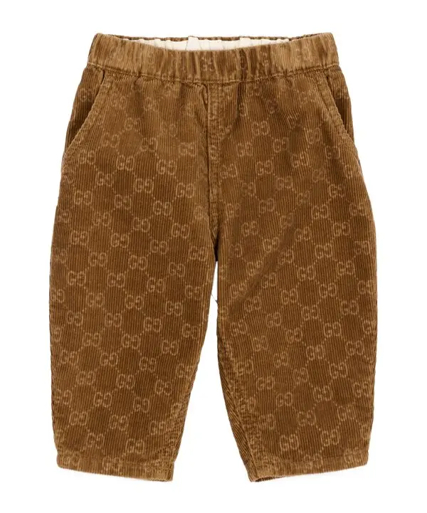 Gucci Gg Corduroy Trousers - Brown