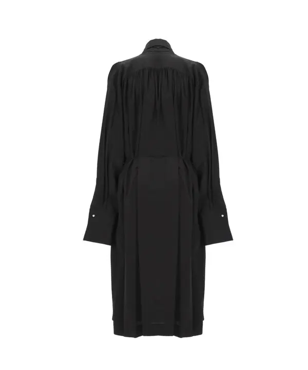Carven Tie-neck Pleated Dress