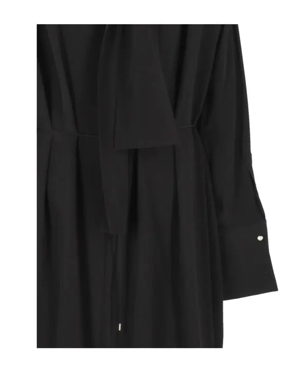 Carven Tie-neck Pleated Dress