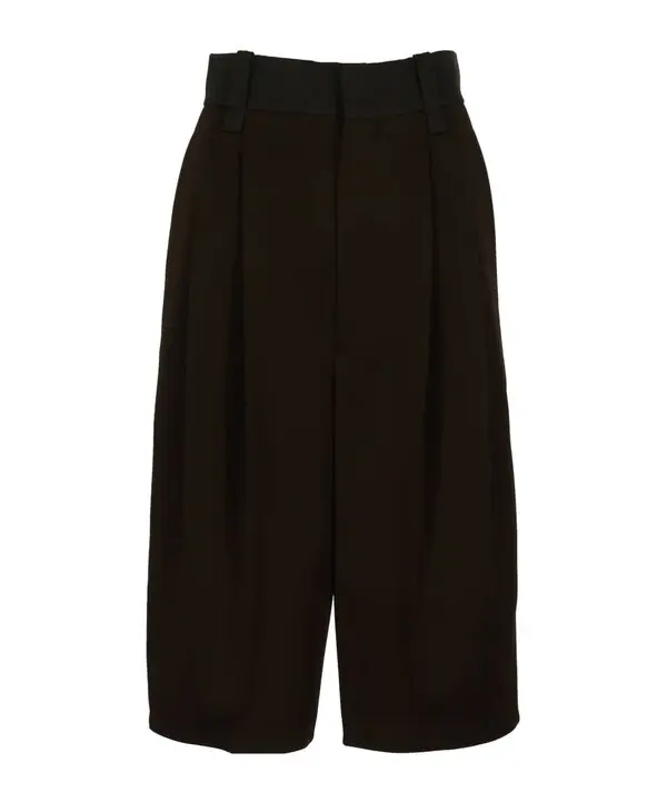 Carven Pleated Belt-loop Shorts - Black