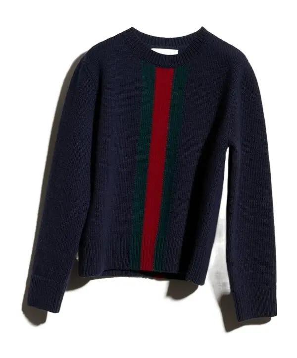 Gucci Web Stripe Wool Sweater