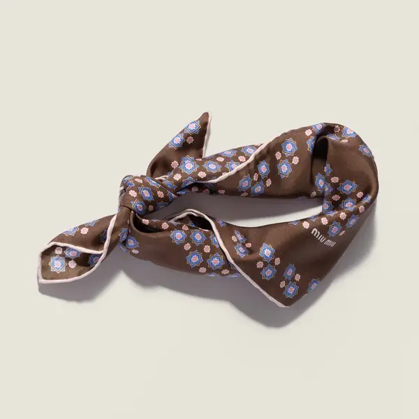 Miu Miu Printed Twill Scarf