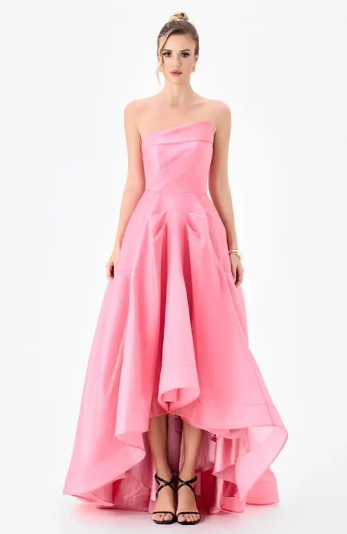 BARIANO Jeila Strapless Hi Lo Gown