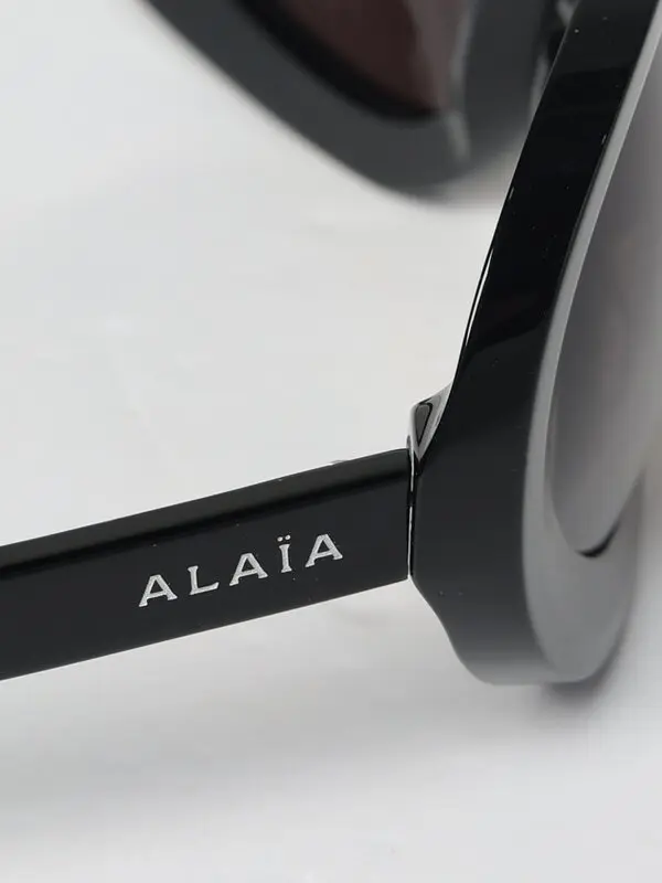 Alaïa Rounded Acetate Shield Sunglasses