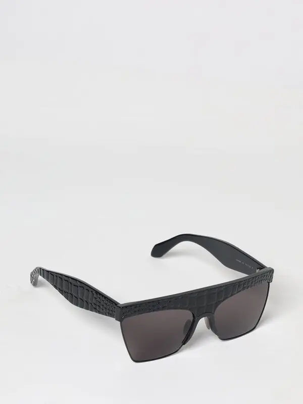 Alaïa Rectangular Acetate Sunglasses With Croc-effect Pattern - Black 1