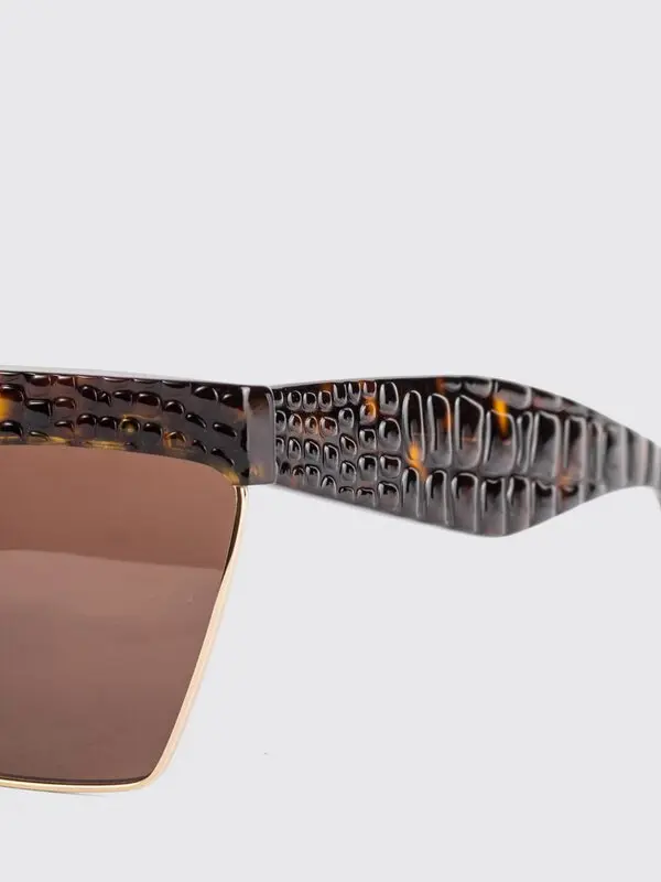 Alaïa Rectangular Acetate Sunglasses With Croc-effect Pattern - Black