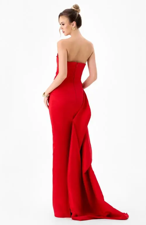 BARIANO Kerry Pleated Sash Gown