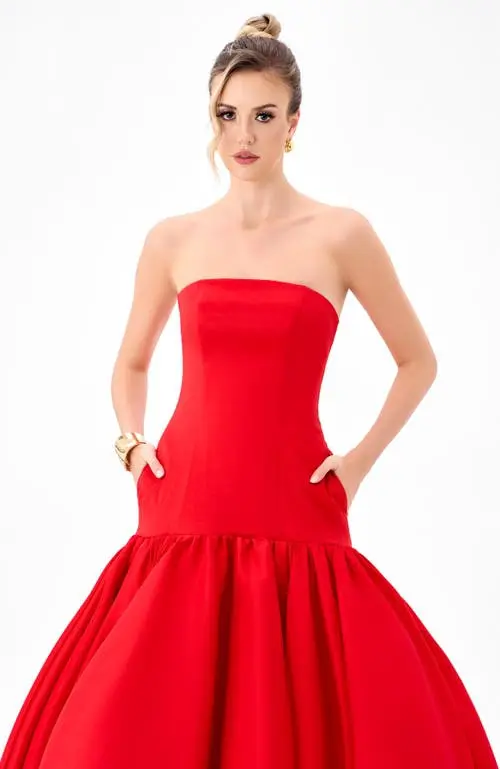 BARIANO Allegra Strapless Balloon Gown