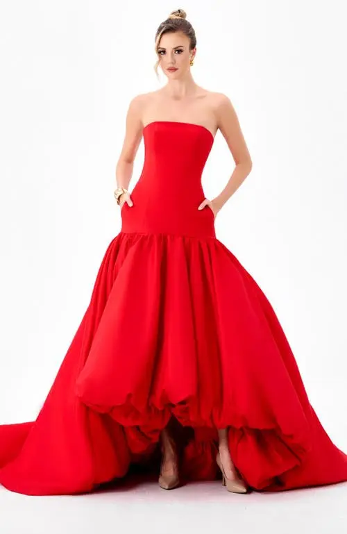 BARIANO Allegra Strapless Balloon Gown