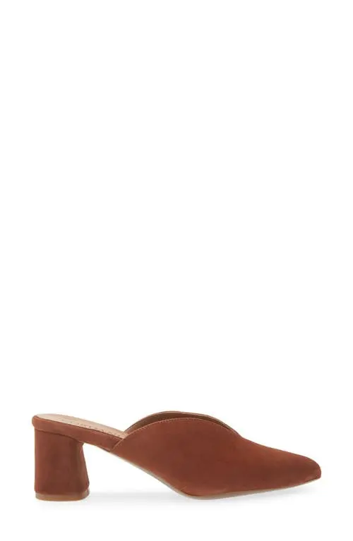 Cordani Gayle Leather Pointed Toe Mule - Cognac Suede