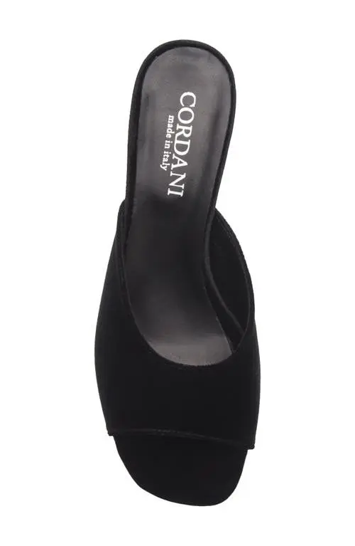 Cordani Idris Slide Sandal - Velluto Nero