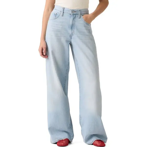 LEVI'S Cinch High Waist Baggy Wide Leg Jeans - Nightly Routine