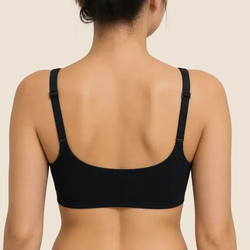 MEADOW Ease Cotton Front Closure Bra For Mastectomy 2-pack - Black