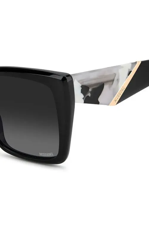 Missoni 55mm Gradient Rectangular Sunglasses