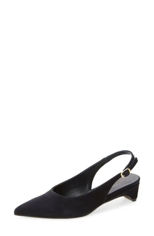 Cordani Royce Leather Slingback Pump - Navy Suede