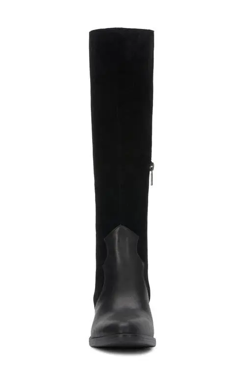 Lucky Brand Frahna Leather Knee High Boot - Black