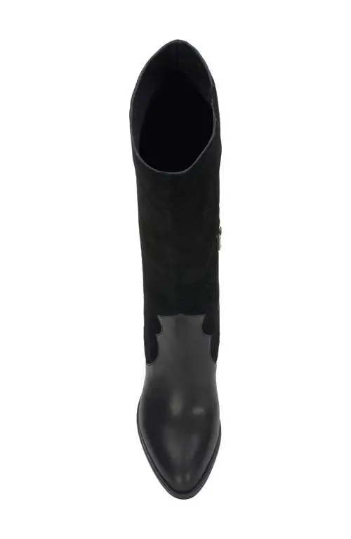 Lucky Brand Frahna Leather Knee High Boot - Black