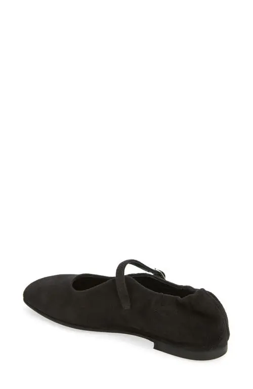 Cordani Millie Leather Mary Jane Flat - Black Suede