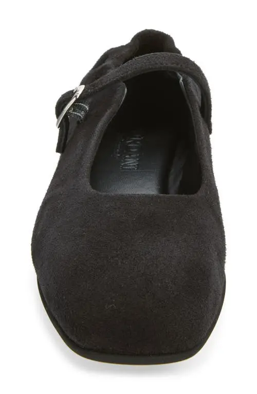 Cordani Millie Leather Mary Jane Flat - Black Suede