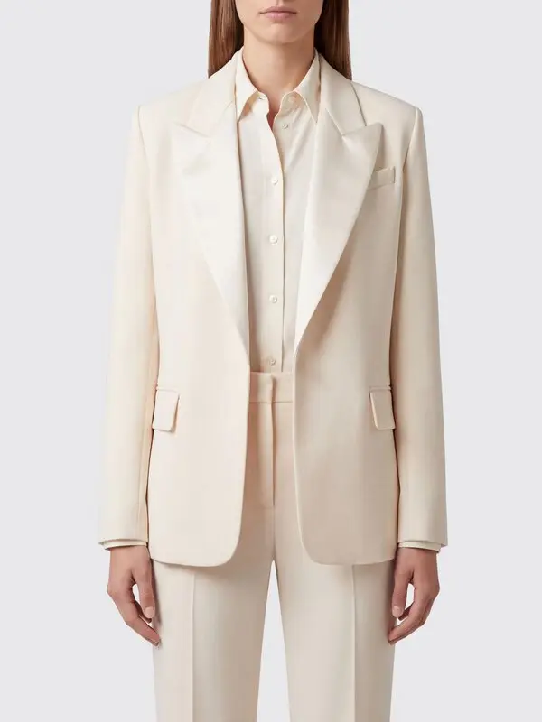 Federica Tosi Single-breasted Cropped Crêpe Blazer With Concealed Closure - Milk