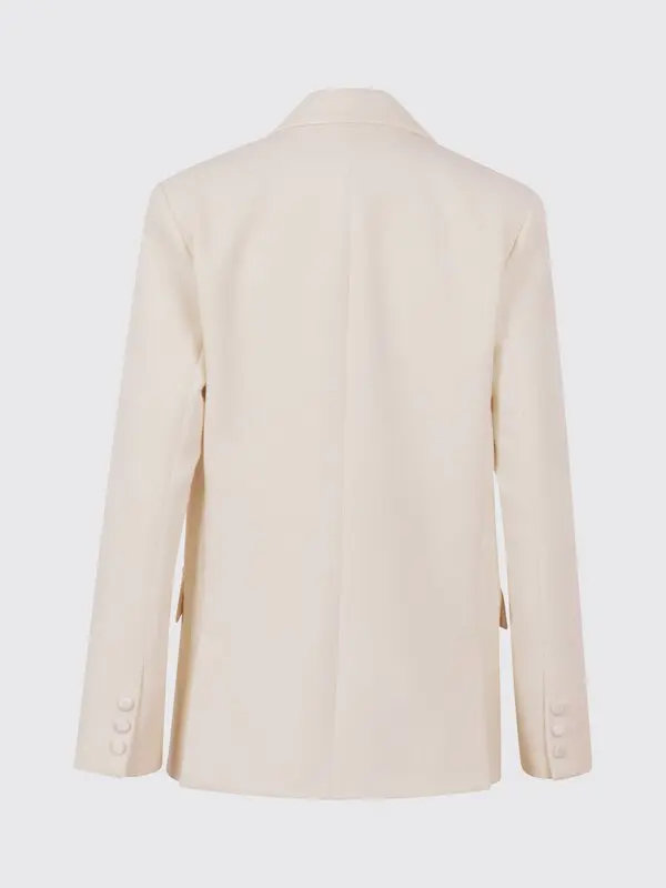 Federica Tosi Single-breasted Cropped Crêpe Blazer With Concealed Closure - Milk